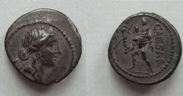 Julius Caesar - denarius Aeneas (JA22109) - Aeneas denarius ...