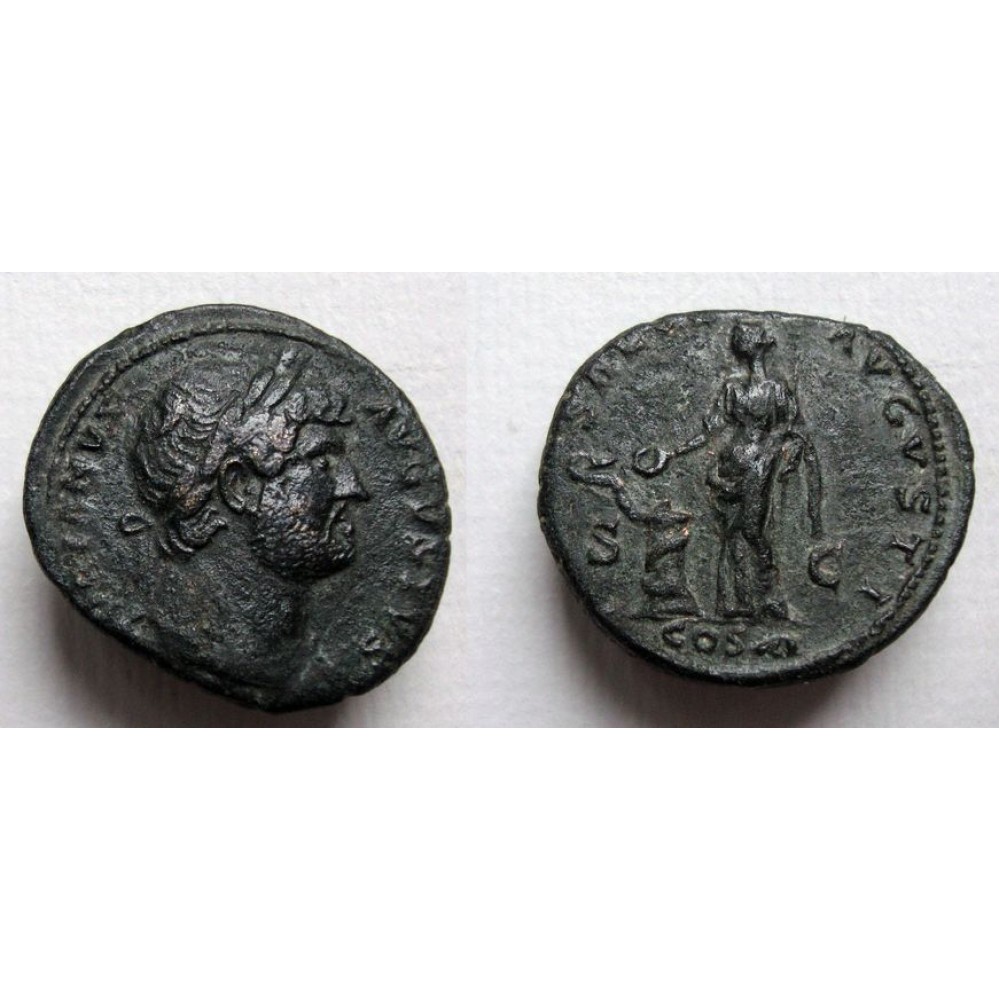 Hadrian - SALUS As (JUN2152) - SALVS AVGVSTI ric 678 AS | RomanCoinShop.com