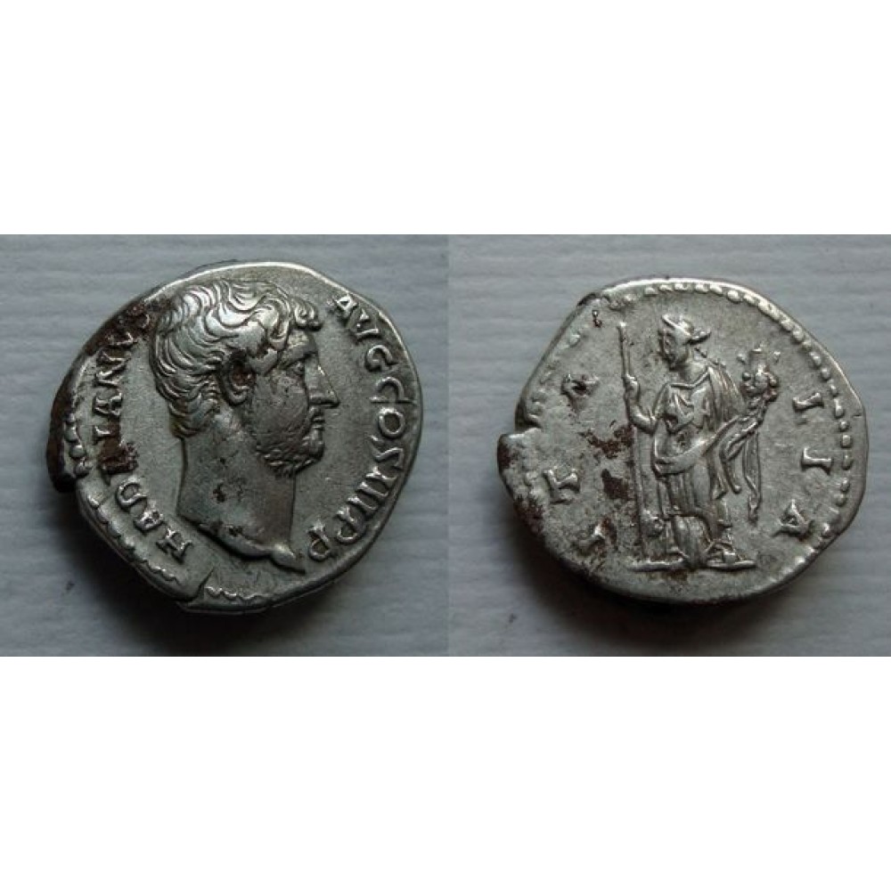 Hadrian - denarius ITALIA travelseries! (AU21106) - ITALIA denarius ...
