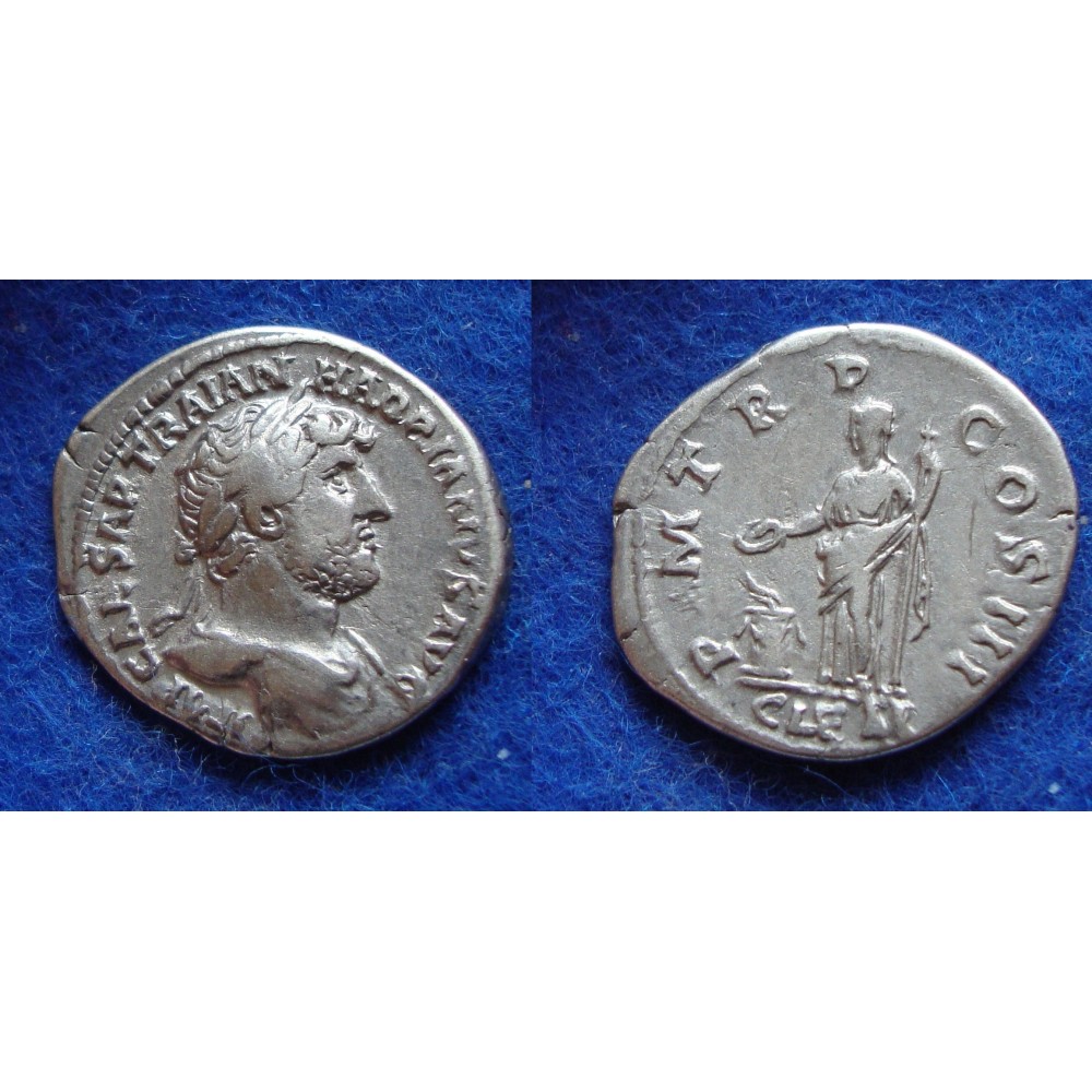 Hadrian - CLEMENTIA denarius, nice bust! (JA1808) - CLEM cos III ...