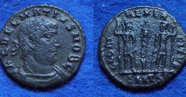 Delmatius - schaarse keizer (MA1717) - GLORIA EXERCITVS SMTS ...