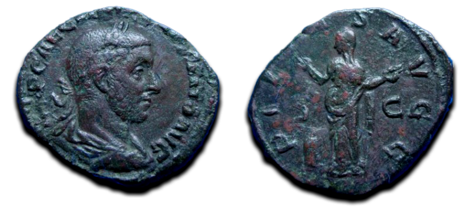 VOLUSIANUS - PIETAS sestertius zeer zeldzaam! (AU1925) - PIETAS ...