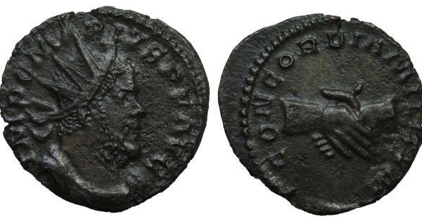 MARIUS - RARE EMPEROR (AU24120) - handshake | RomanCoinShop.com