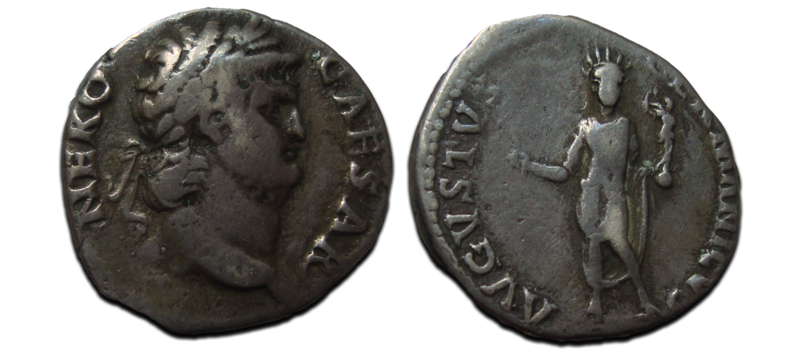 Nero - denarius Colossus of Nero, interesting! (AU24121) - Colossus ...