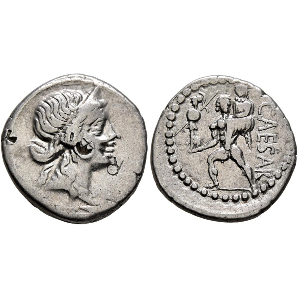 Julius Caesar - denarius Aeneas (AU2576) - Aeneas denarius ...