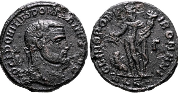 Domtius Domitianus: rare usurper! (AU2579) - Follis alexandria ...