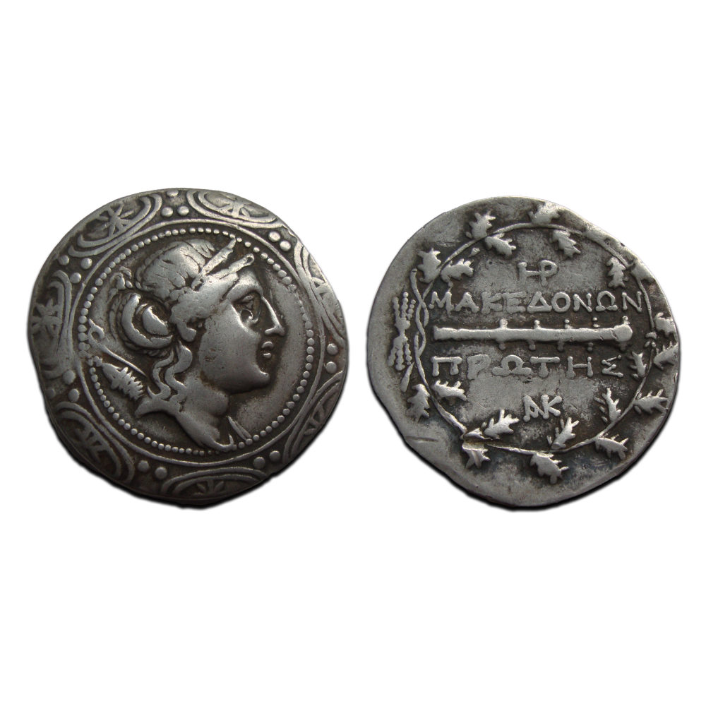 GREEK COINS - Tetradrachm macedonian shield VERY RARE (AU2580 ...