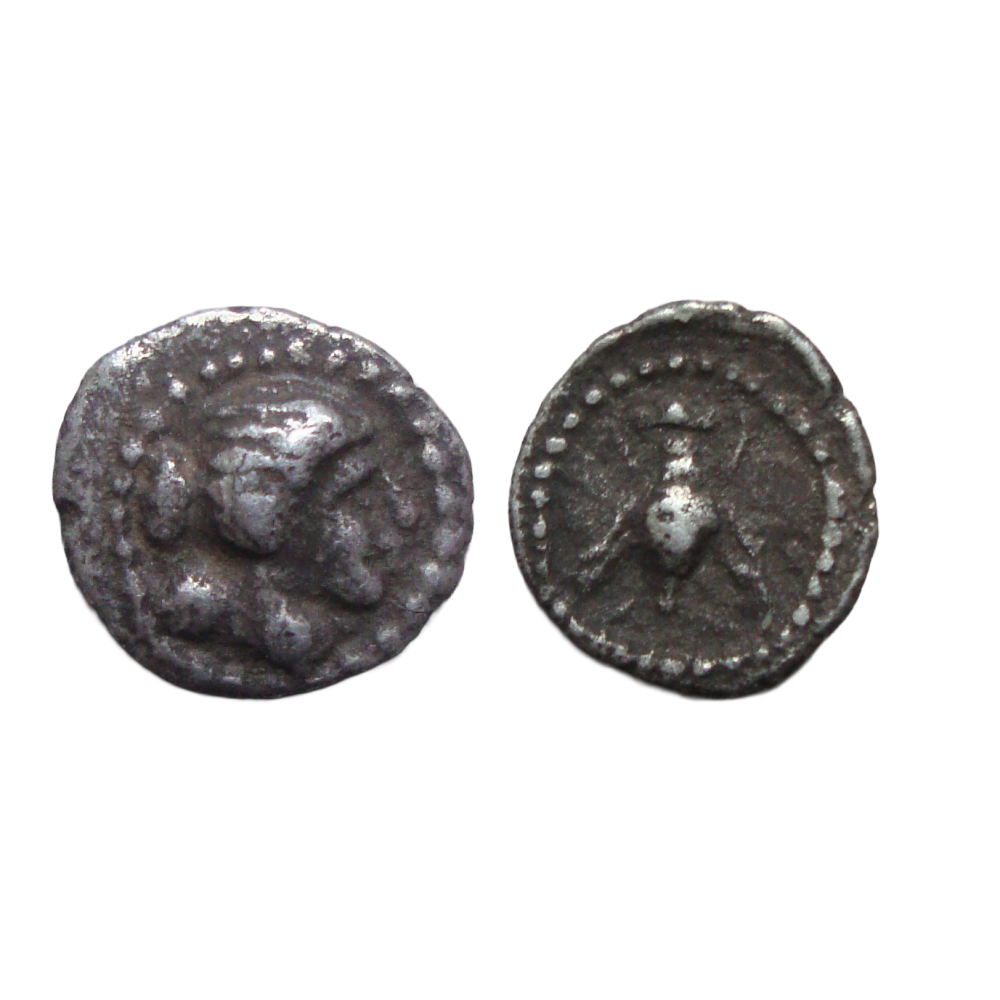 GREEK COINS - Hemiobol second known! (D2542) - Hemiobol bee ...