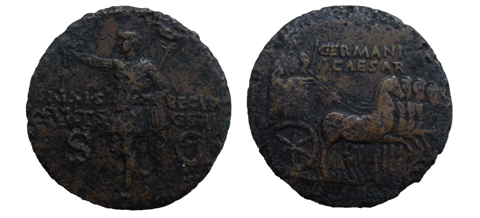 CALIGULA - Germanicus in quadriga scarce (D24100) - Germanicus in ...