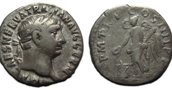 Trajan - denarius Victory (S2445) - victory ric 67 patera altar ...