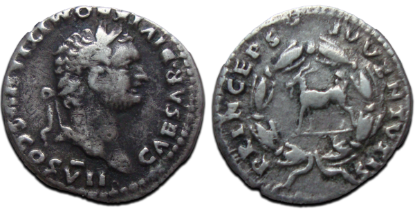 Domitian - Princeps Ivventvtis goat denarius (D2465) - Princeps ...
