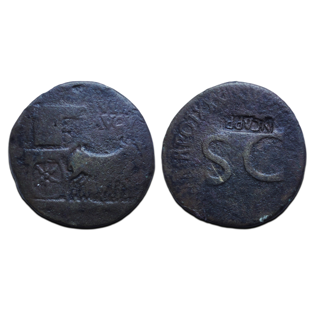 Livia - Vrouw van augustus Sestertius carpentum! (D25133) - Carpentum ...