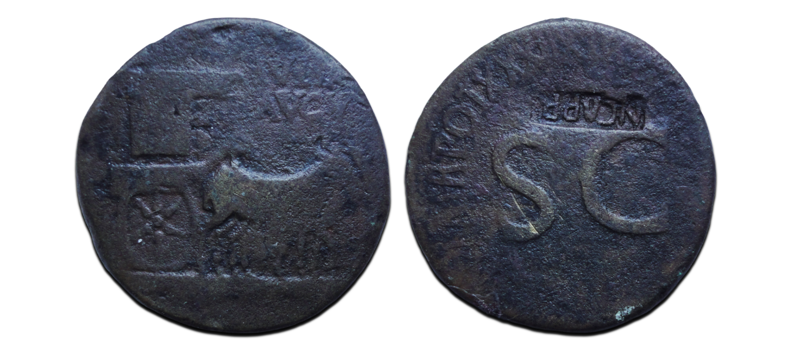 Livia - Vrouw van augustus Sestertius carpentum! (D25133) - Carpentum ...