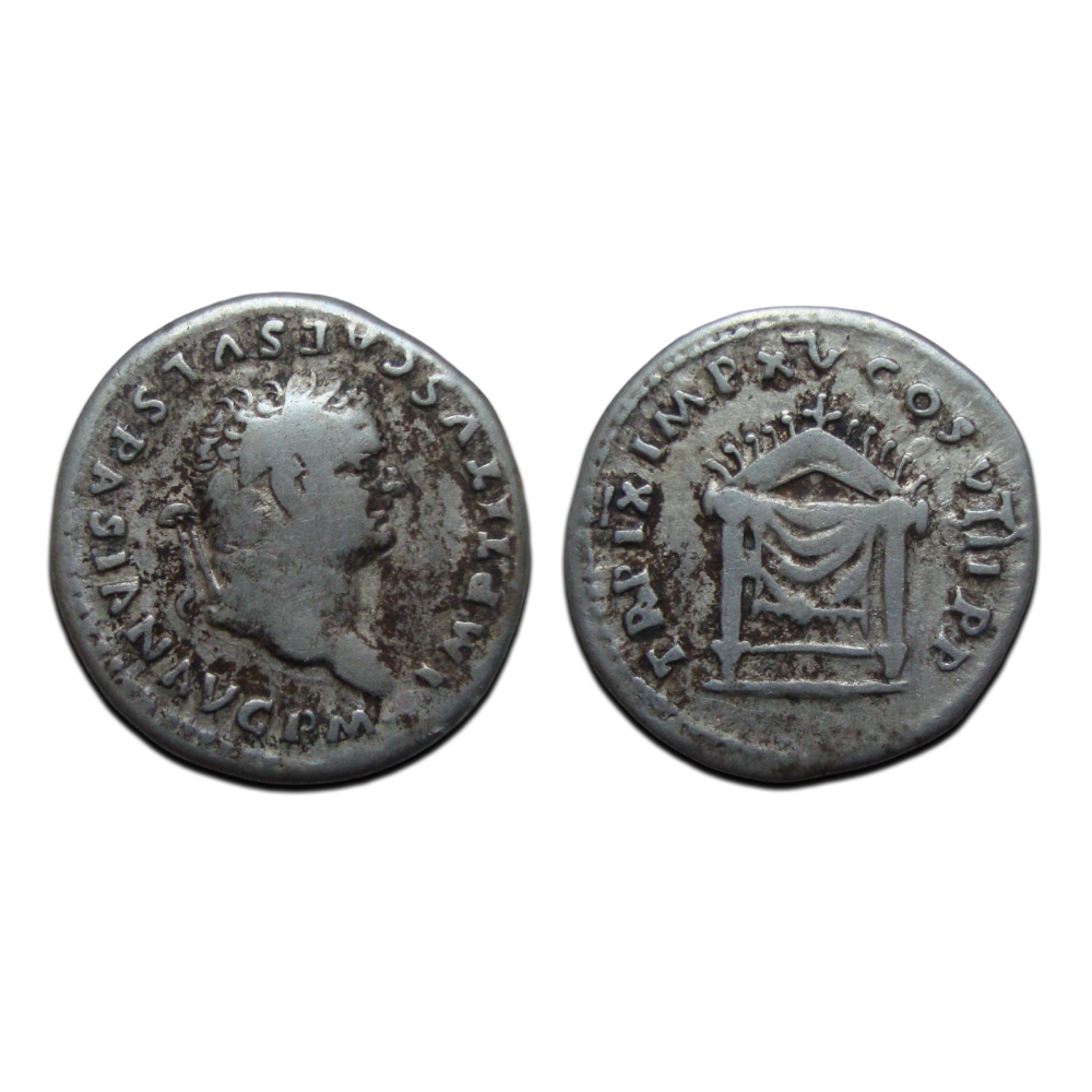 Titus - denarius draped throne (D2560) - denarius draped throne COS ...