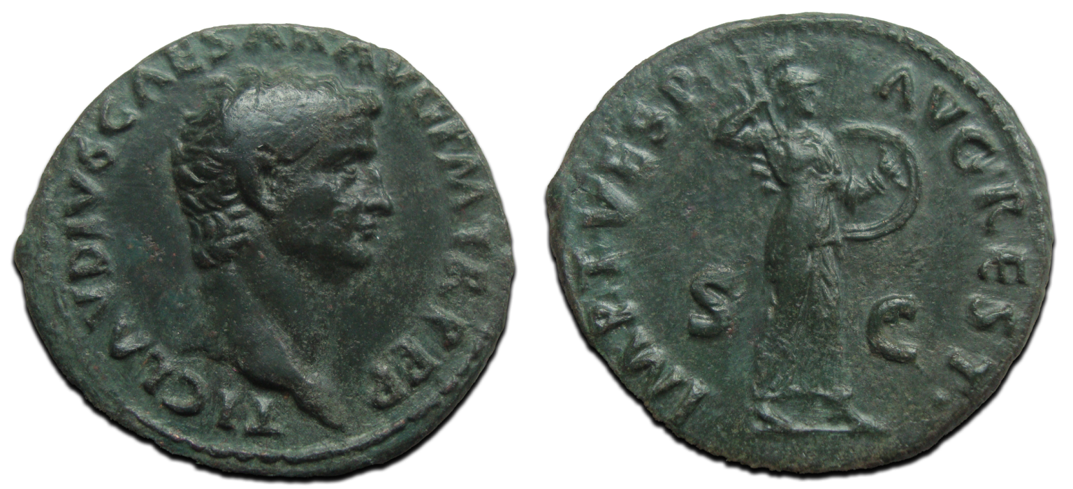 Claudius AS - Minerva restitution coin under Titus VERY RARE (F2511 ...