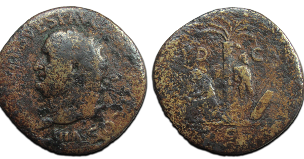 Titus - Sestertius JUDAEA CAPTA very rare (F25111) - Sestertius JUDAEA ...