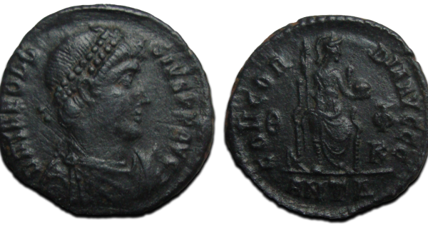 Theodosius I - Constantinople on throne scarce (JA25122) - concordia ...