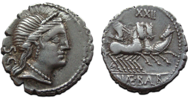 Roman republic - denarius Naevius Balbus 79 BC (JA2555) - denarius ...