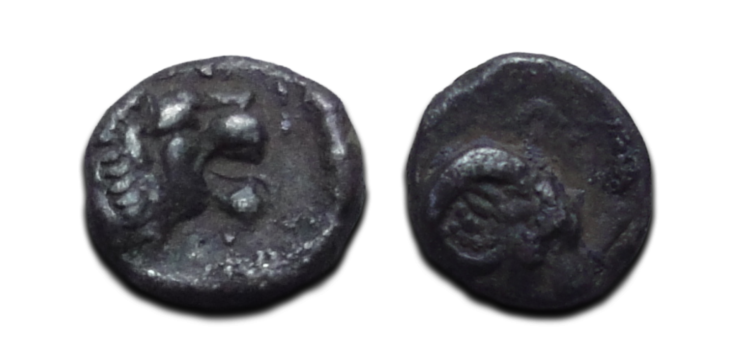 GREEK COINS - Tetartemorion ram and lion! (JA26133) - Tetartemorion ram ...