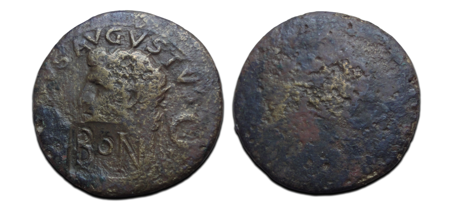 Augustus - Germania inferior countermak BON (JA2626) - BON countermark ...
