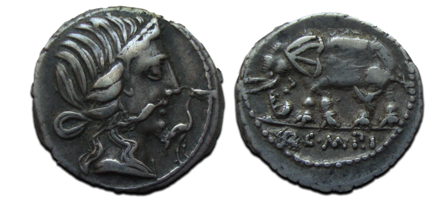 Roman Republic - Q . Caecilius Metellus denarius Elephant (JUL2509) - Q ...