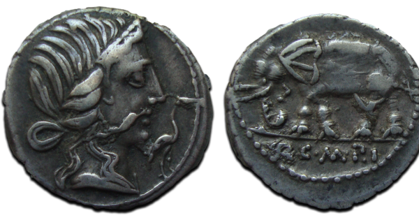Roman Republic - Q . Caecilius Metellus denarius Elephant (JUL2509) - Q ...