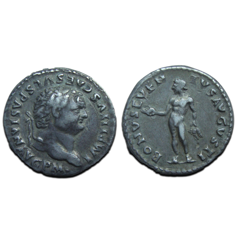Titus - denarius BONUS EVENTUS zeldzaam! (JUL2519) - BONVS EVENTVS ...