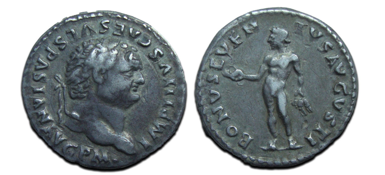 Titus - denarius BONUS EVENTUS zeldzaam! (JUL2519) - BONVS EVENTVS ...