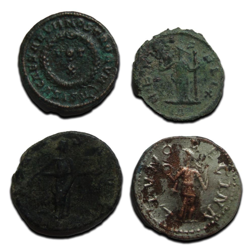 4 Roman coins (JUN2442) - 4 coins | RomanCoinShop.com