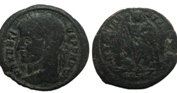 Maxentius - VICTORIA AETERNA half follis rare (JUN2450) - Victoria half ...