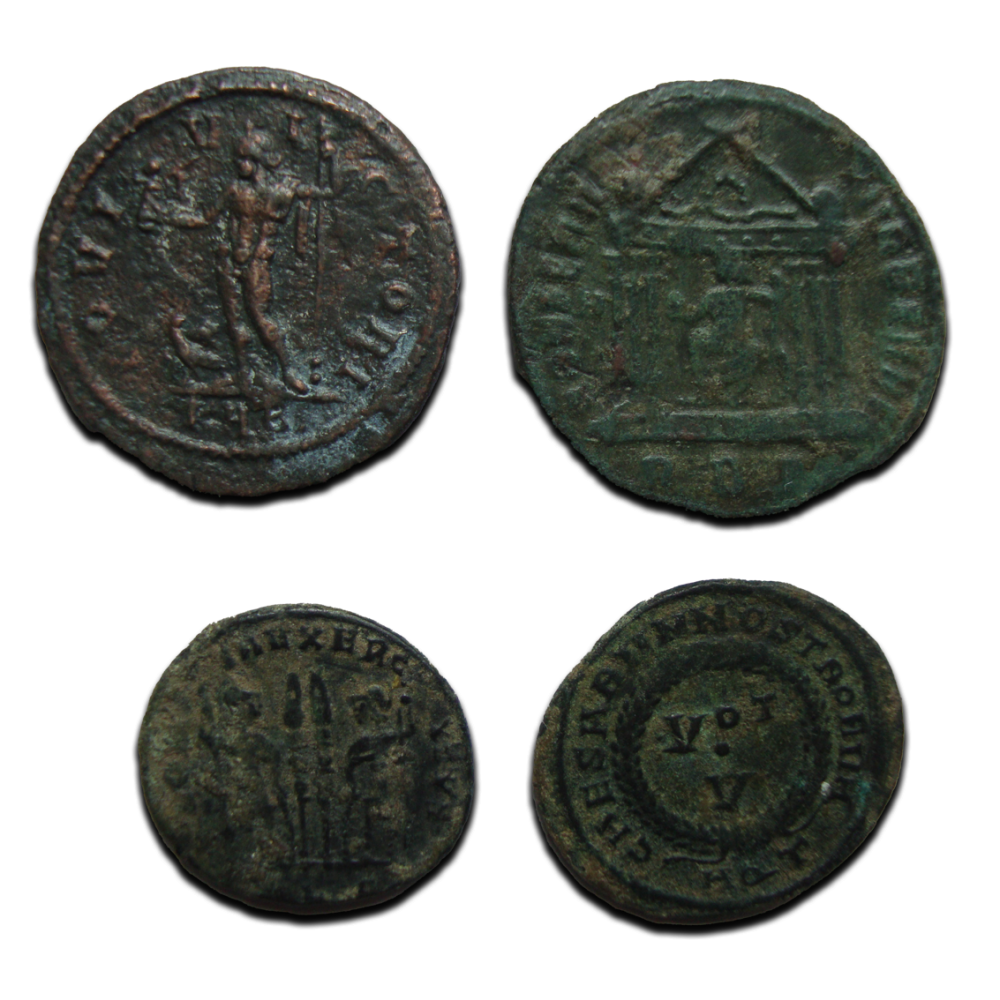4 Roman coins (JUN2452) - 4 coins | RomanCoinShop.com