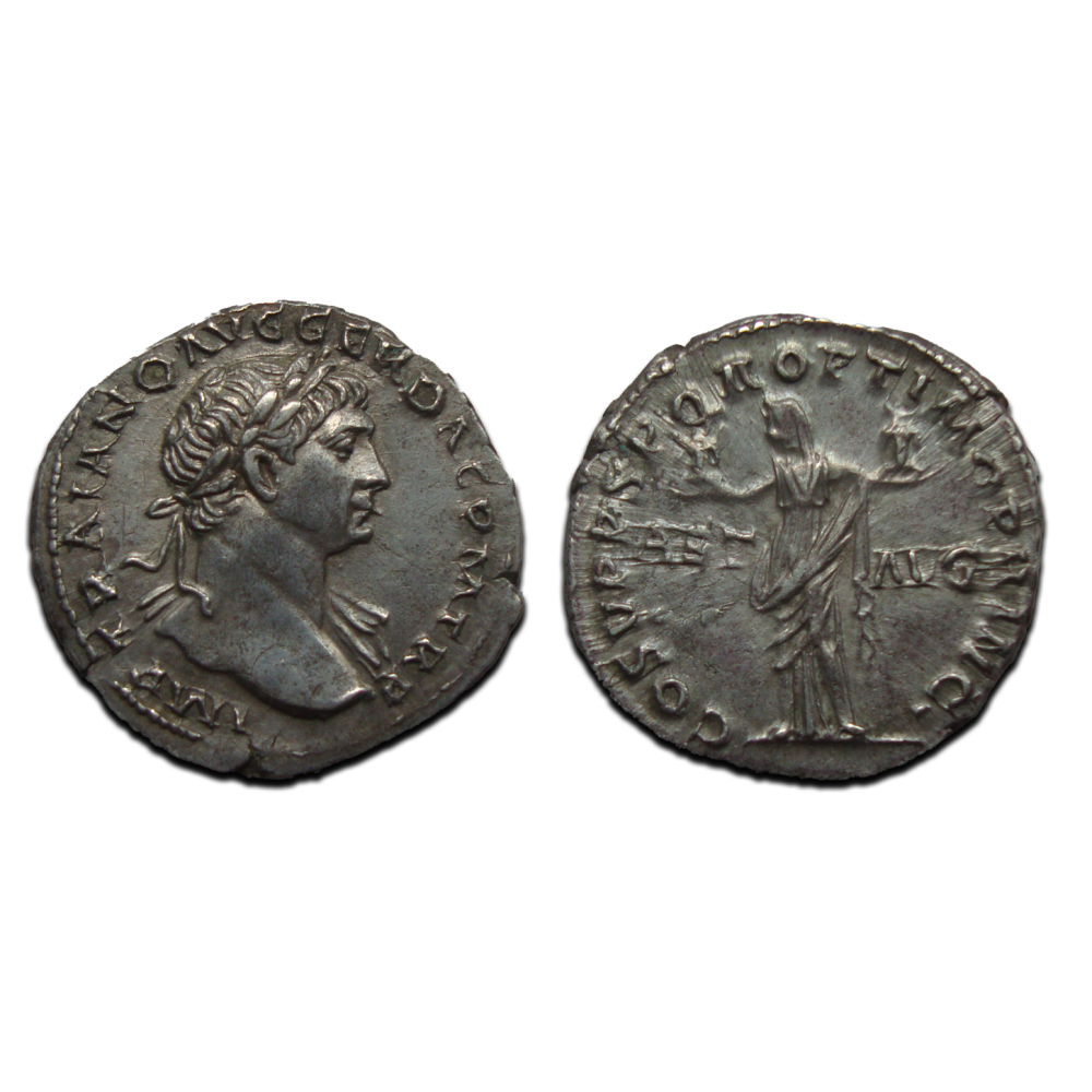 Trajanus- SOL en LUNA! RARE! (JUN2461) - Sol en Luna | RomanCoinShop.com