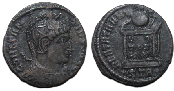 Constantine - Helmet, altar, Trier (JUN25138) - Beata Tranquillis .STR ...