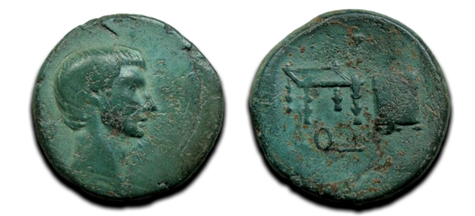 Gaius Sosius - zeldzame munt van de generaal van Marcus Antonius ...