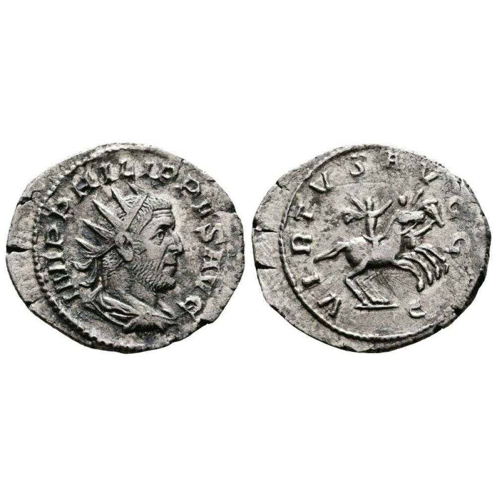 Philip I - Father and son on horses antoninian (MA2526) - horses ...