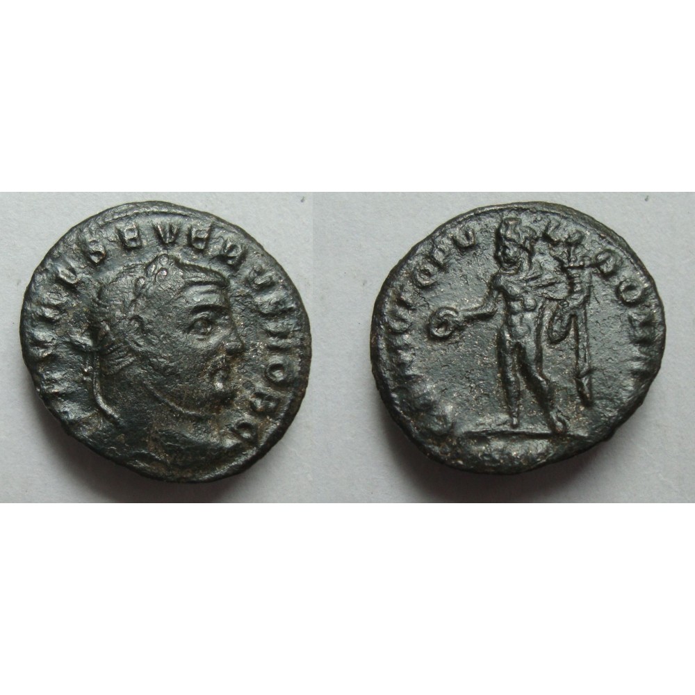 Severus II - quarter follis rare! (ME2255) - Genio Populi FL VAL ...