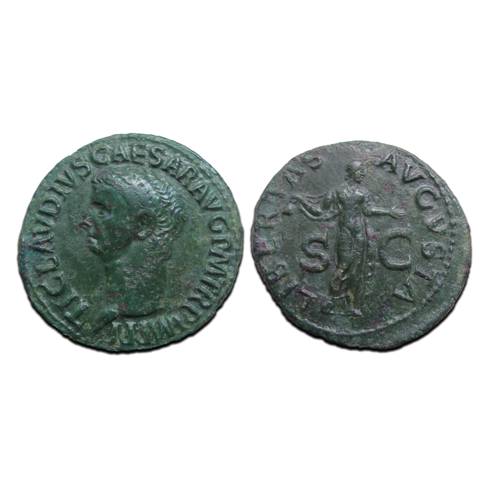 Claudius AS - Libertas Avgvsta nice portrait! (ME2593) - Libertas ...