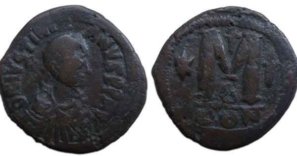 Justinian I - Follis (N2419) - Justinian I XIII CON | RomanCoinShop.com