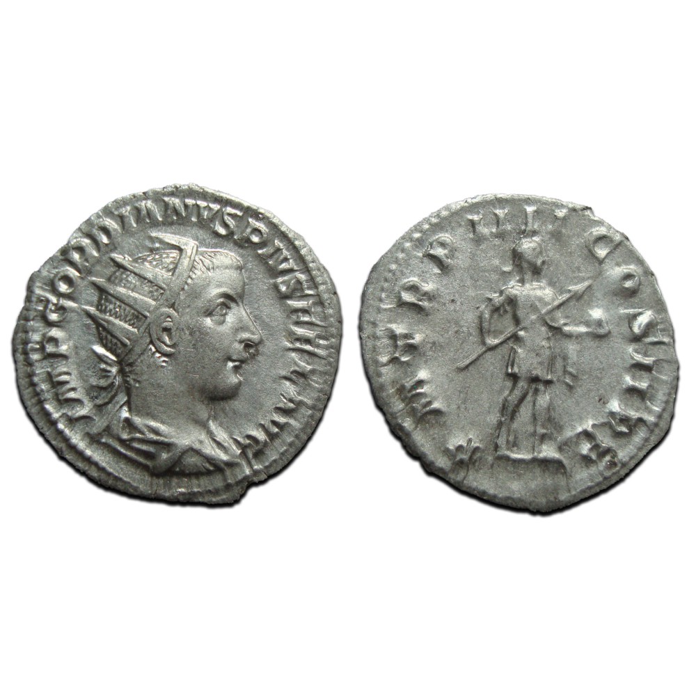 Gordian III- Keizer met Globus (N2445) - emperor with globe PM TRP IIII ...