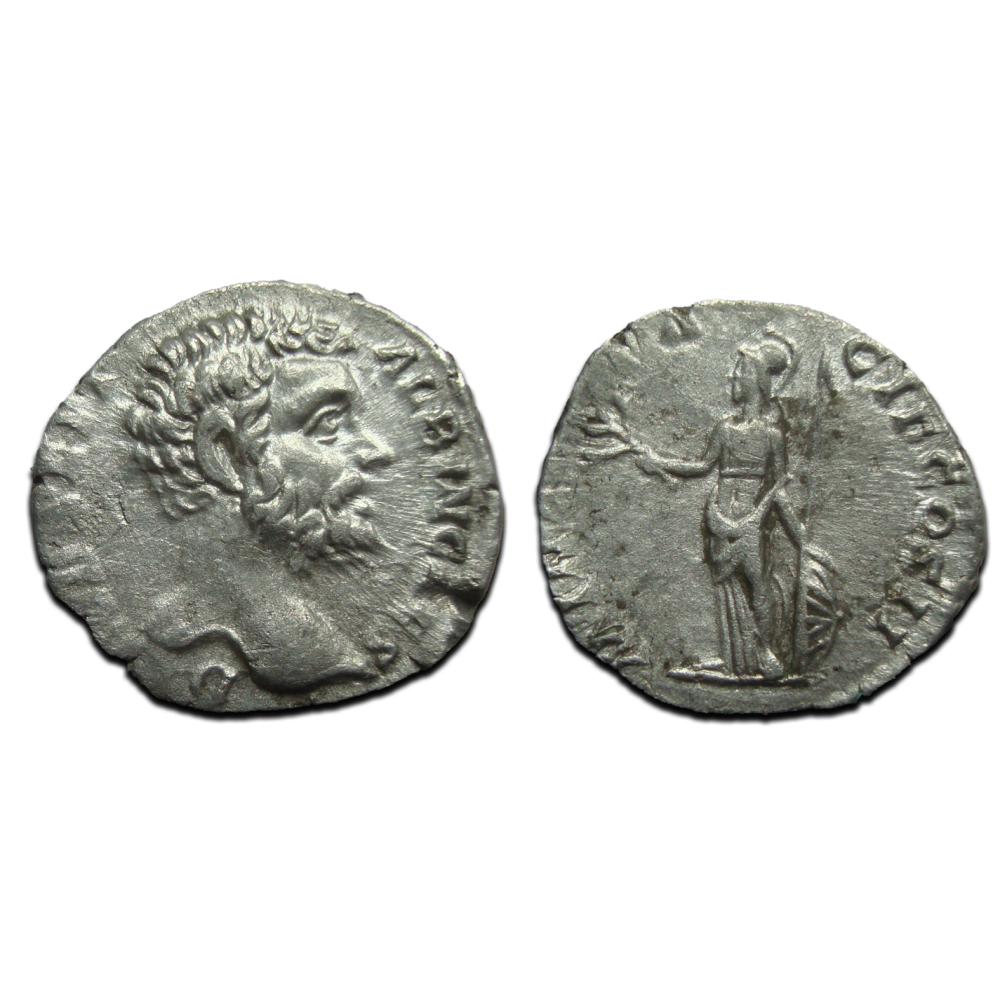 Clodius Albinus - denarius Minerva (O2479) - Minerva denarius ...