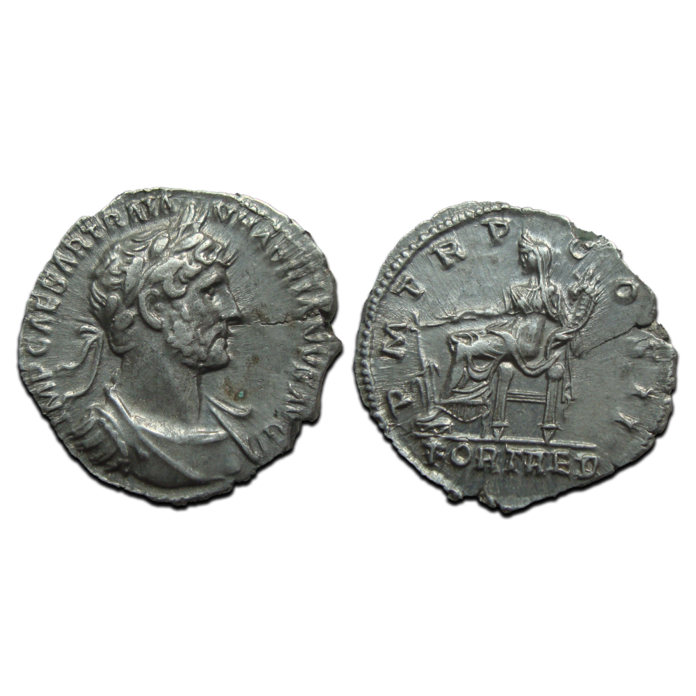 Hadrian denarius - Fort red cos II extremely fine (S25136) - FORT RED ...