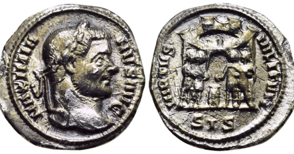 Maximianus - Argenteus rare (S25139) - argenteus virtvs militvm 52b ...