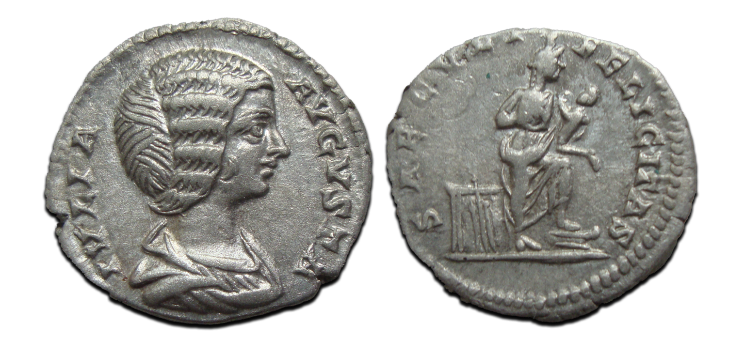 Julia Domna - denarius Isis and Horus scarce! (S2564) - denarius ...