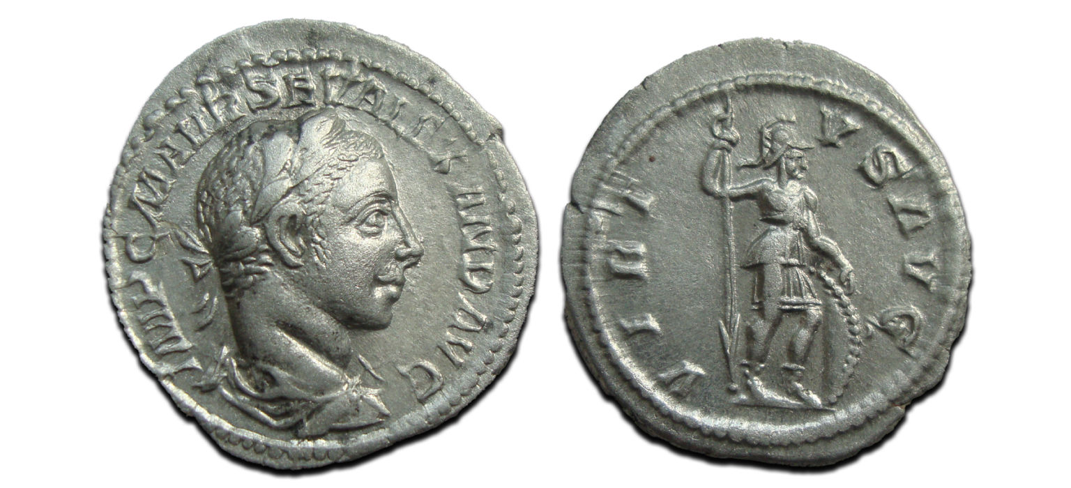 Severus Alexander VIRTVS denarius (S2575) - Virtvs AVG denarius ...