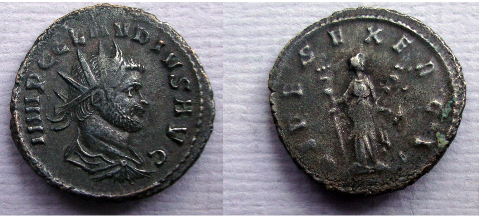 Claudius II - FIDES EXERCIT (AU22112) - Fides Exercit | RomanCoinShop.com