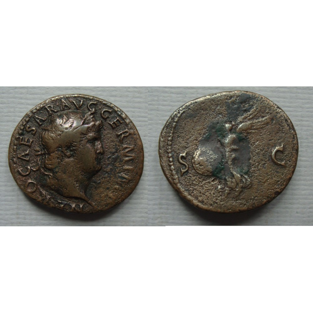 Nero - Victory AS! (AU2230) - Victory RIC 312 NERO CAESAR AVG GERM IMP ...