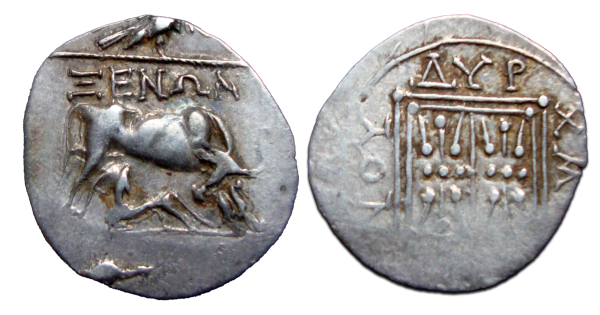 Greek coins - Drachm cow with calf (D2202) - Illyria drachm cow with ...