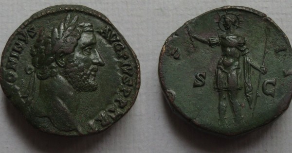 Antoninus Pius - Sestertius emperor with nimbus GREAT COIN! (O2287 ...