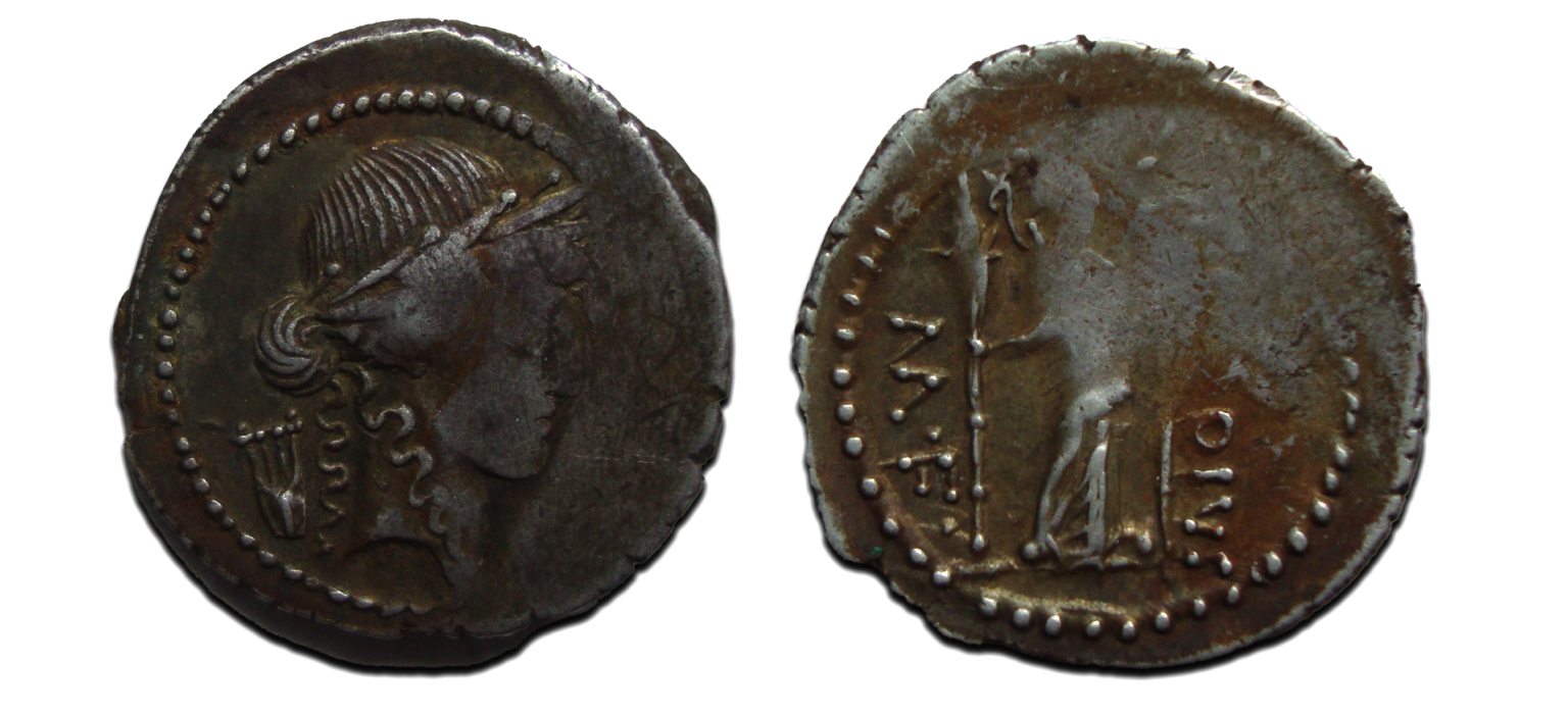 Roman republic - denarius P Clodius 42 BC (AP2381) - denarius P Clodius ...