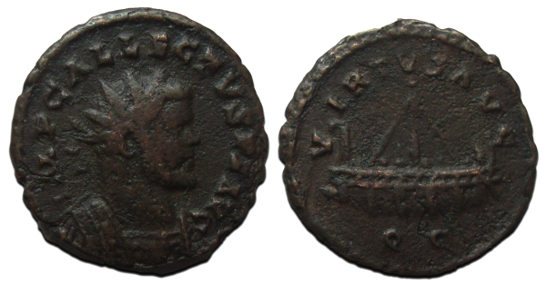 Allectus - Galley rare emperor (AP24106) - Virtvs QC quinarius ...